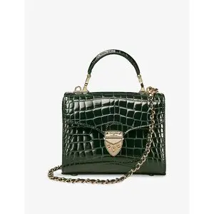 ASPINAL OF LONDON Mayfair Mini Leather Top-handle Bag Evergreen