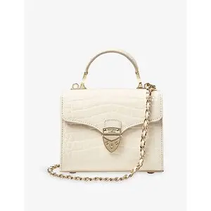 ASPINAL OF LONDON Mayfair Mini Leather Top-handle Bag Ivory