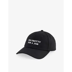 UNTIL FURTHER NOTICE Too Pretty 4 Job Embroidered Cotton Cap - Black