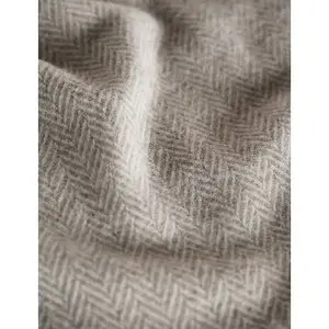 THE WHITE COMPANY Herringbone Wool And Cashmere-blend Throw - Grey