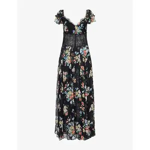Rixo Carina Floral Chiffon Maxi Dress - Multi