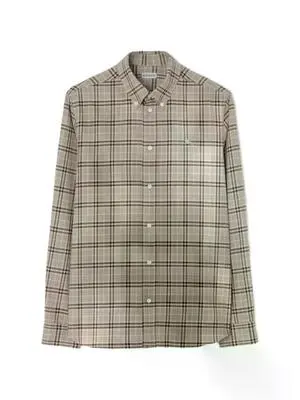 Burberry Relaxed Fit Check Cotton Shirt - Neutrals