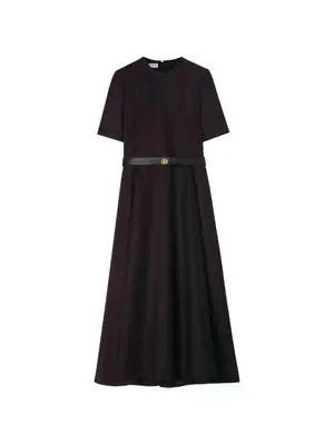 Burberry Wool Midi Dress - Brown