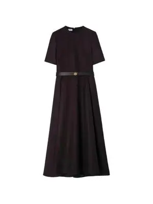 Burberry Wool Midi Dress - Brown