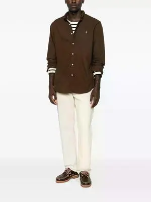 Polo Ralph Lauren Embroidered-logo Button-down Shirt - Brown