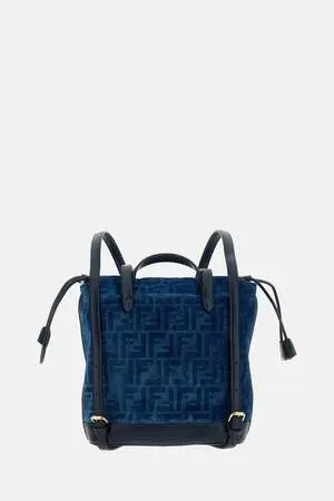 Fendi Zainetto In Denim Flock Ff