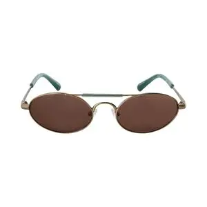 Dries Van Noten X Linda Farrow Oval Lenses Sunglasses - Gold