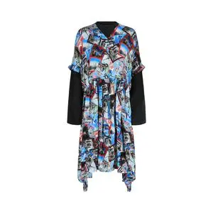 Balenciaga Layered T-shirt Dress - Multicolor
