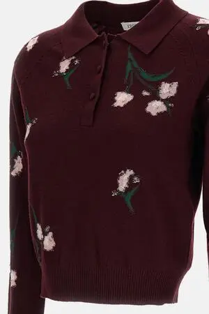 Erdem Maglia In Lana Con Motivo Floreale