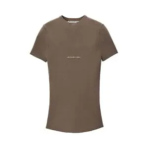 Alexander Wang Jacquard Logo Short-sleeve Crewneck Top /mink - Silver