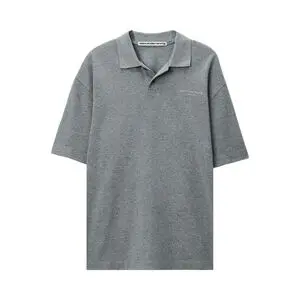 Alexander Wang Allover Hotfix Short-sleeve Polo Tee 'sidewalk