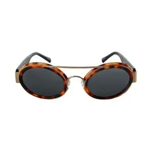 Dries Van Noten X Linda Farrow Oval Lenses Sunglasses - Brown
