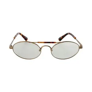 Dries Van Noten X Linda Farrow Oval Lenses Sunglasses - Gold