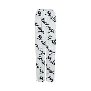 Balenciaga Scribble Pyjama Pants /navy - White