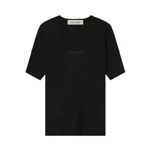 Fear Of God Signature Rib Knit Fitted Short Sleeve Tee 'vintage - Black