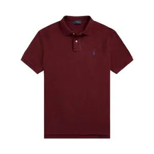 Polo Ralph Lauren Mesh Custom Slim Polo 'spring Wine Heather - Red