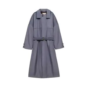 Marni High Collar Belted Trench Coat