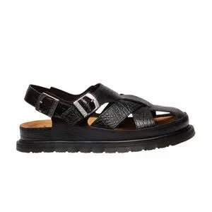 Dr. Martens Archive Fisherman Crocodile Analine Sandal Dark Brown - Black