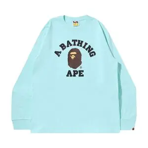 A BATHING APE College Long-sleeve Tee 'sax - Blue