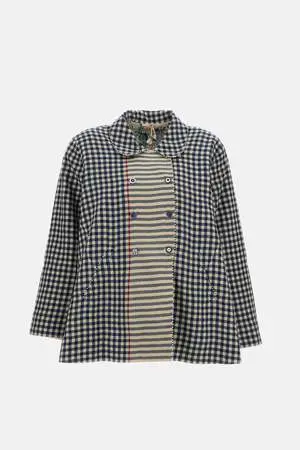 Pero Double-breasted Reversible Jacket - Multicolor