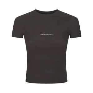 Alexander Wang Jacquard Logo Short-sleeve Crewneck Top 'cola
