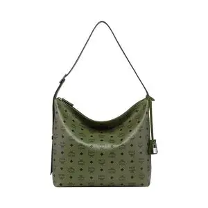 Mcm Aren Vi Large Hobo Bag 'khaki Moss - Green