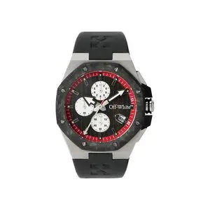 Off-White Frequency Chrono Leather Watch 'stainless Steel - Silver