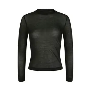 Balenciaga Sheer Fitted Top - Black