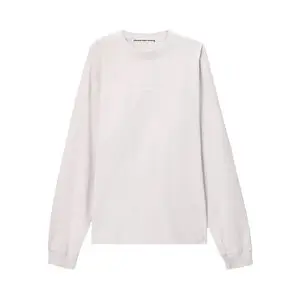 Alexander Wang Logo Print Long-sleeve Tee 'washed Light - Pink