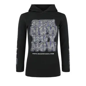 Balenciaga See Now Buy Now" T-shirt 'faded - Black