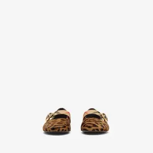 Burberry Leopard Print Robin Ballerinas - Leopard/black