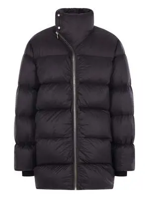 Rick Owens Long Down Jacket With High Collar