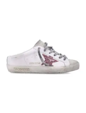 GOLDEN GOOSE Slip-on Low-top Sneaker With Glitter Star - White/ice/pink
