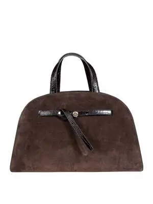 Tory Burch Romy Suede Satchel - Marrone