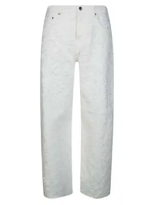 HAIKURE Double Fur Denim Jeans - Bianco