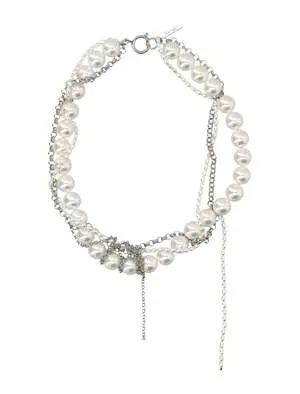 JUSTINE CLENQUET Chic Palladium Mini Choker For - Silver