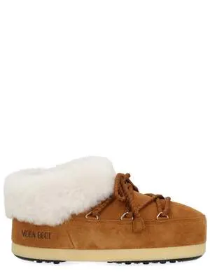 Moon Boot Shearling-trim Suede Ankle Boots
