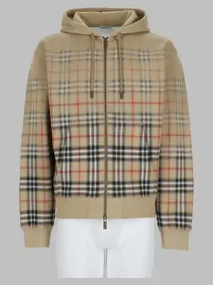 Burberry Check Zip-up Hoodie