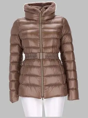 Herno Belted Puffer Jacket With Hood - Dove