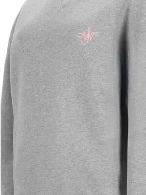 JW Anderson Logo-embroidered Cotton Sweatshirt - Grey