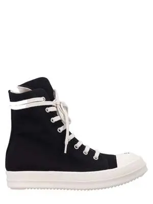 Rick Owens Leather Cap Toe Lace-up Sneakers