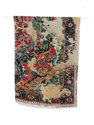 Faliero Sarti Beige Carpet Print Stole - Brown