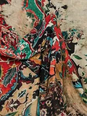 Faliero Sarti Beige Carpet Print Stole