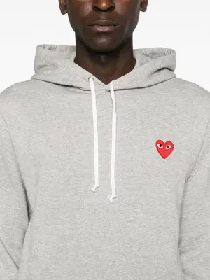 Play Comme Des Garcon Cotton Hoodie - Grey