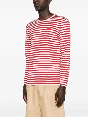 Play Comme Des Garcon Emblem Heart Cotton T-shirt