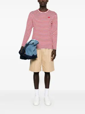 Play Comme Des Garcon Emblem Heart Cotton T-shirt