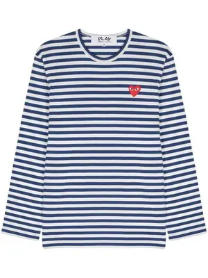 Play Comme Des Garcon Cotton T-shirt - Blue