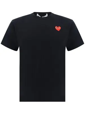 Play Comme Des Garcon Cotton T-shirt - Black