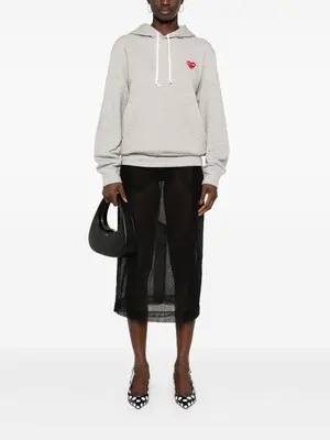 Play Comme Des Garcon Emblem Heart Cotton Hoodie