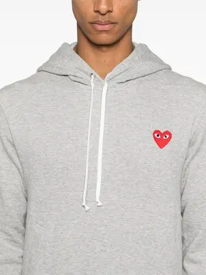Play Comme Des Garcon Emblem Heart Cotton Hoodie